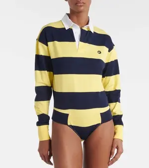 Coperni Striped Cotton Bodysuit
