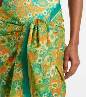 ALEMAIS Jeff Printed Cotton Beach Cover-up