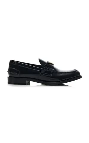 Prada Leather Loafers - Black