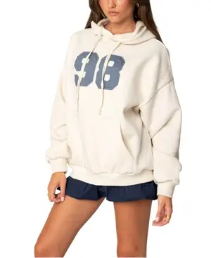 EDIKTED 98 Oversized Hoodie - Cream