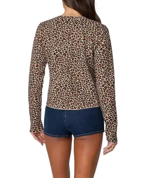 EDIKTED Printed Knit Cardigan