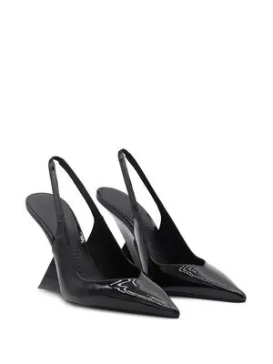 Attico 105mm Cheope Leather Pumps - Black
