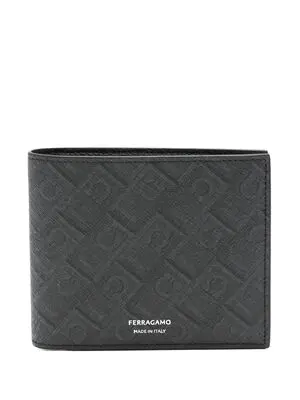 FERRAGAMO Monogram-pattern Wallet - Black