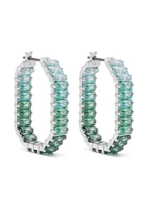 SWAROVSKI Matrix Hoop Earrings - Green