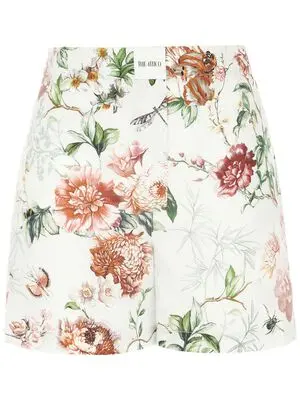 ATTICO The Attico Floral-Print Cotton Shorts