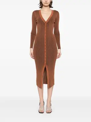Staud Shoko Knitted Dress - Brown