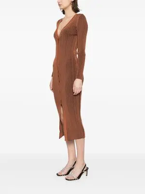 Staud Shoko Knitted Dress - Brown