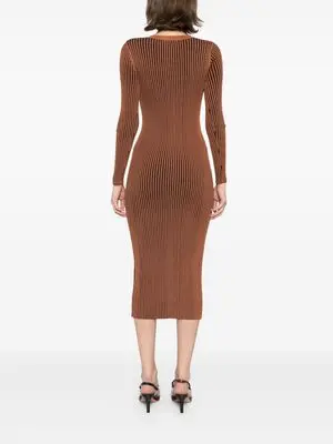 Staud Shoko Knitted Dress - Brown