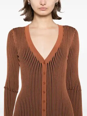 Staud Shoko Knitted Dress - Brown