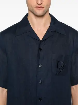 Dolce & Gabbana Logo-embroidered Shirt - Blue