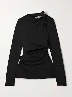Acne Studios Cutout Knotted Ruched Top