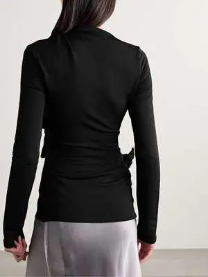 Acne Studios Cutout Knotted Ruched Top