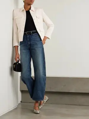 NILI LOTAN Jamison Wool-twill Jacket - Neutrals
