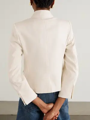 NILI LOTAN Jamison Wool-twill Jacket - Neutrals