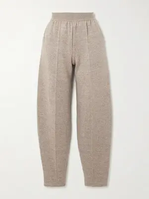 Loro Piana Linen And Cashmere-blend Tapered Pants - Neutrals