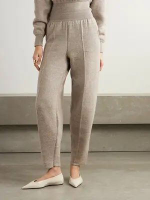 Loro Piana Linen And Cashmere-blend Tapered Pants - Neutrals