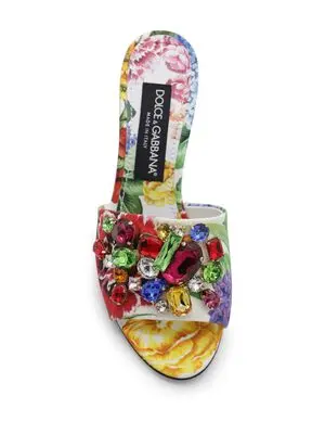 Dolce & Gabbana Floral Embellished Sandals