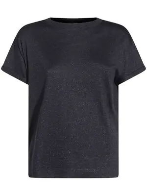 Brunello Cucinelli Lurex T-shirt - Blue