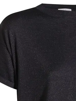 Brunello Cucinelli Lurex T-shirt - Blue