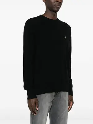 VIVIENNE WESTWOOD Orb Logo Crew-neck Sweater - Black