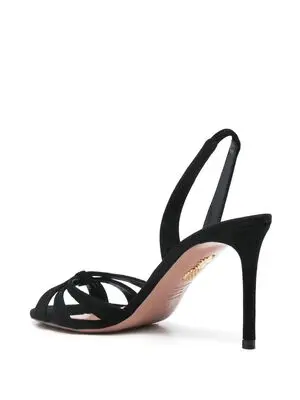 AQUAZZURA 85mm Tati Sandals - Black