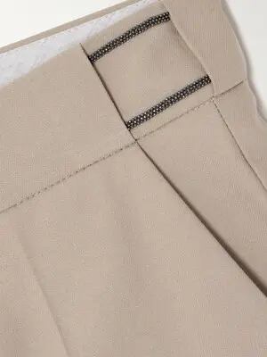 Brunello Cucinelli Cotton-blend Twill Tapered Pants