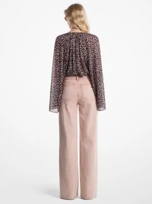 Michael Kors Garment-dyed Wide Leg Jeans