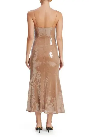 Bardot Ramira Sequin Cocktail Midi Dress