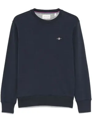 Gant Shield-motif Crewneck Sweatshirt - Blue