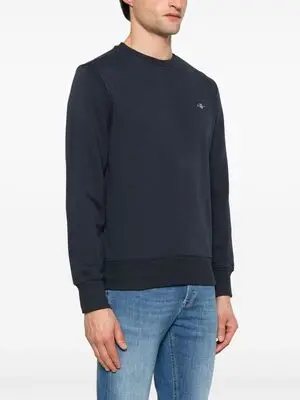 Gant Shield-motif Crewneck Sweatshirt - Blue