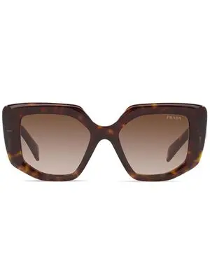Prada Tortoiseshell-effect Square Sunglasses - Brown
