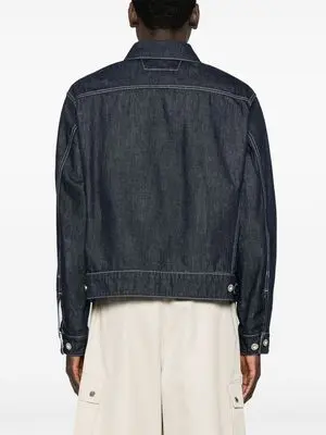C.P. COMPANY Logo-patch Denim Jacket - Blue