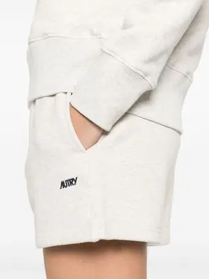 AUTRY Embroidered Logo Shorts - Grey