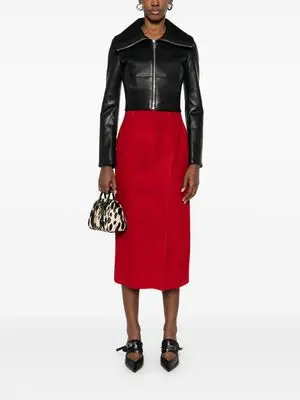 Alexander McQueen Folded-collar Leather Jacket