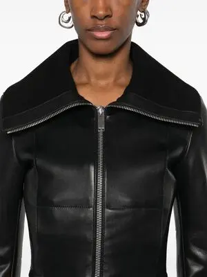 Alexander McQueen Folded-collar Leather Jacket