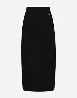 Dolce & Gabbana Stretch Viscose Knit Pencil Skirt - Black
