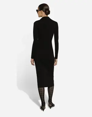 Dolce & Gabbana Stretch Viscose Knit Pencil Skirt - Black