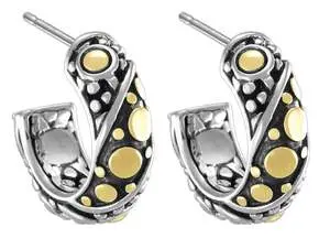 John Hardy Dot Hoop Earrings - Multicolor