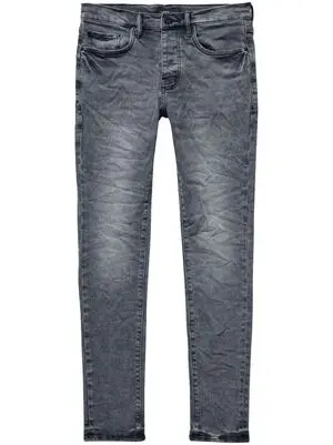 PURPLE BRAND Faded Low-rise Jeans - Black
