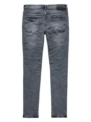 PURPLE BRAND Faded Low-rise Jeans - Black
