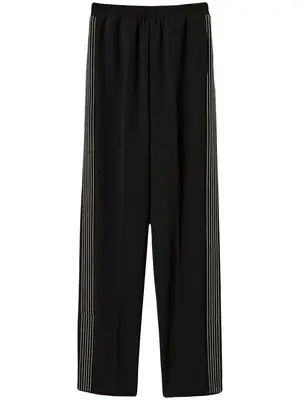 TWINSET Embroidered Crêpe Track Pants