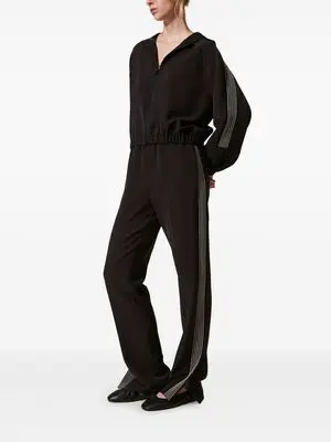 TWINSET Embroidered Crêpe Track Pants