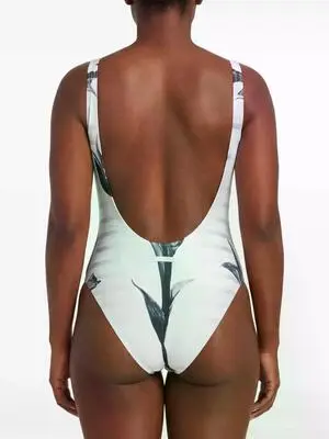 JEAN PAUL GAULTIER Graphic-print One-piece - White