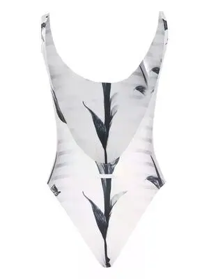 JEAN PAUL GAULTIER Graphic-print One-piece - White