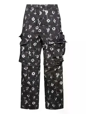 PURPLE BRAND Double Pocket Cargo - Black