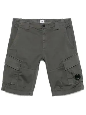 C.P. COMPANY Satin Cargo Shorts - Grey