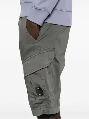 C.P. COMPANY Satin Cargo Shorts - Grey