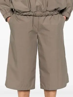 RIER Waxed Poplin Shorts - Grey