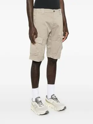 C.P. COMPANY Satin Cargo Shorts - Neutrals