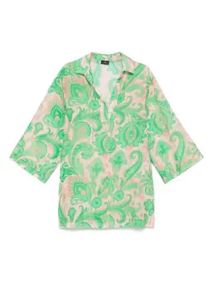 Etro Paisley-print Cover-up - Green
